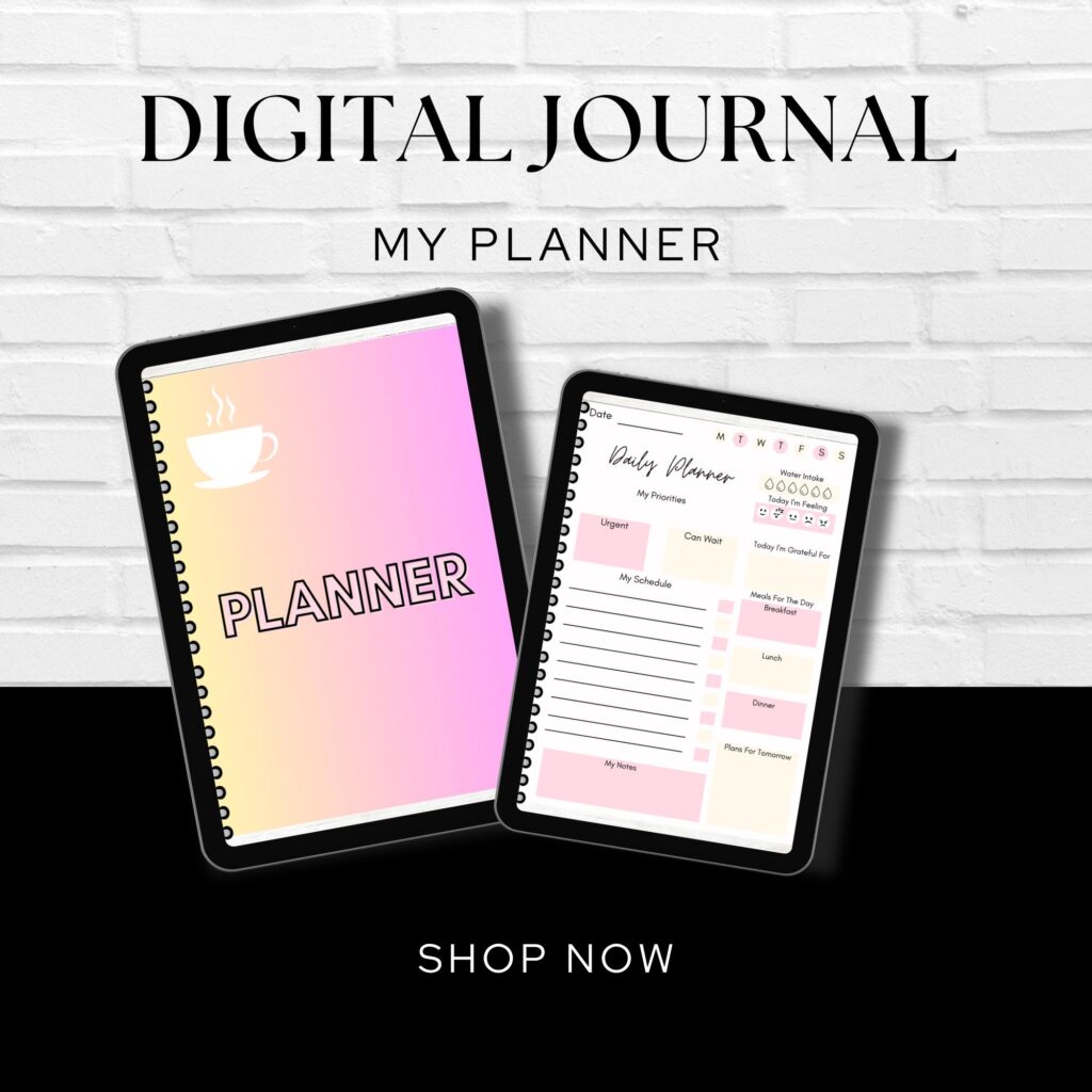 Undated Daily Weekly and Monthly Planner with Self Care Income and Meal ...